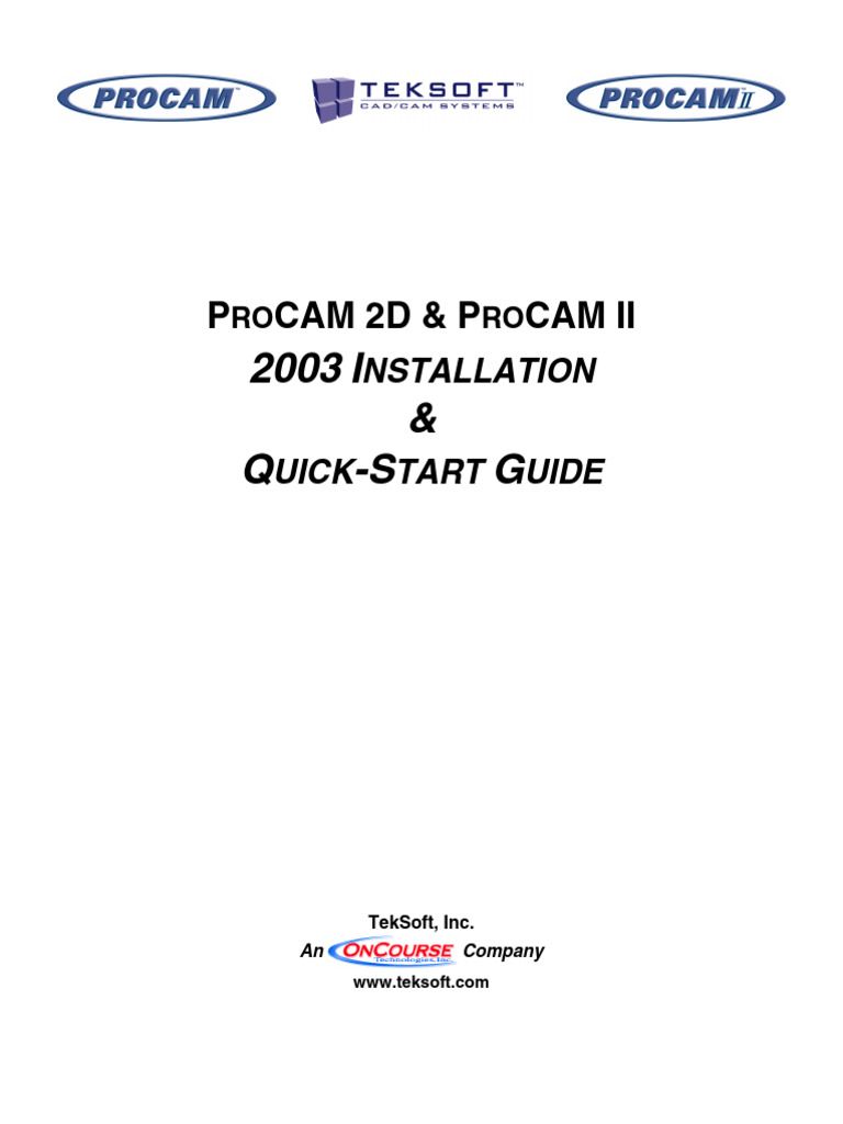 ProCAM Installation Guide | PDF | Microsoft Windows | Windows 2000
