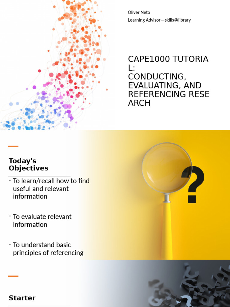 CAPE1000 Tutorial InfoGathering ON | PDF | Antimicrobial | Citation
