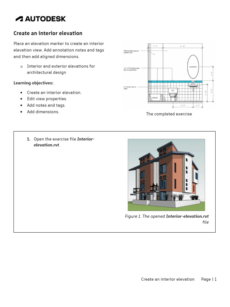 SBS - M2 04 Create An Interior Elevation | PDF | Tile