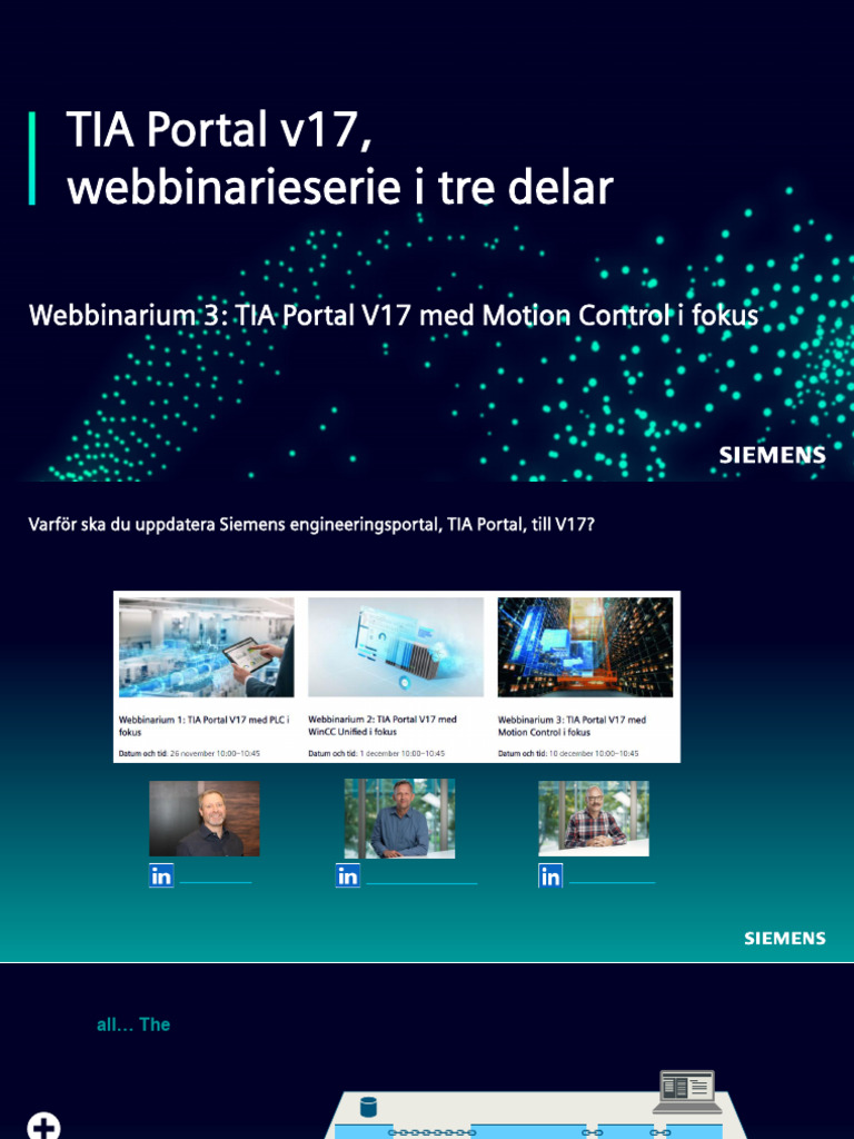Webbinarium Tia Portal v17 Motion | PDF | Kinematics | Programmable Logic Controller