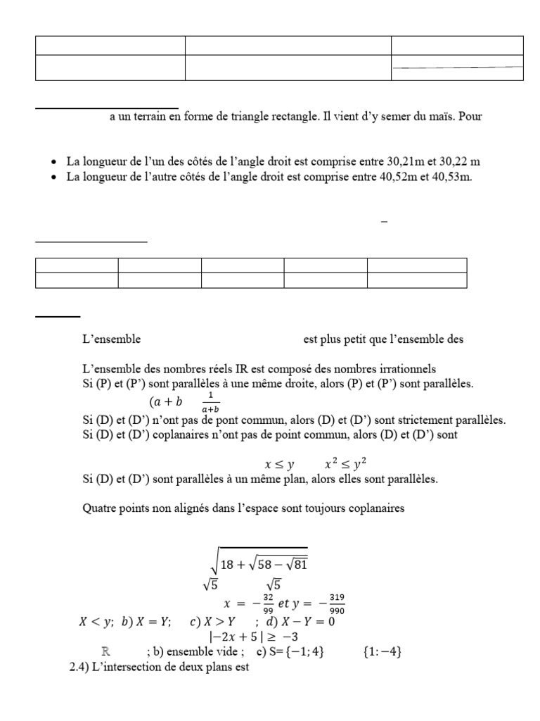 DEVOIR de Math 2nde CD | PDF | Entier relatif | Analyse mathématique