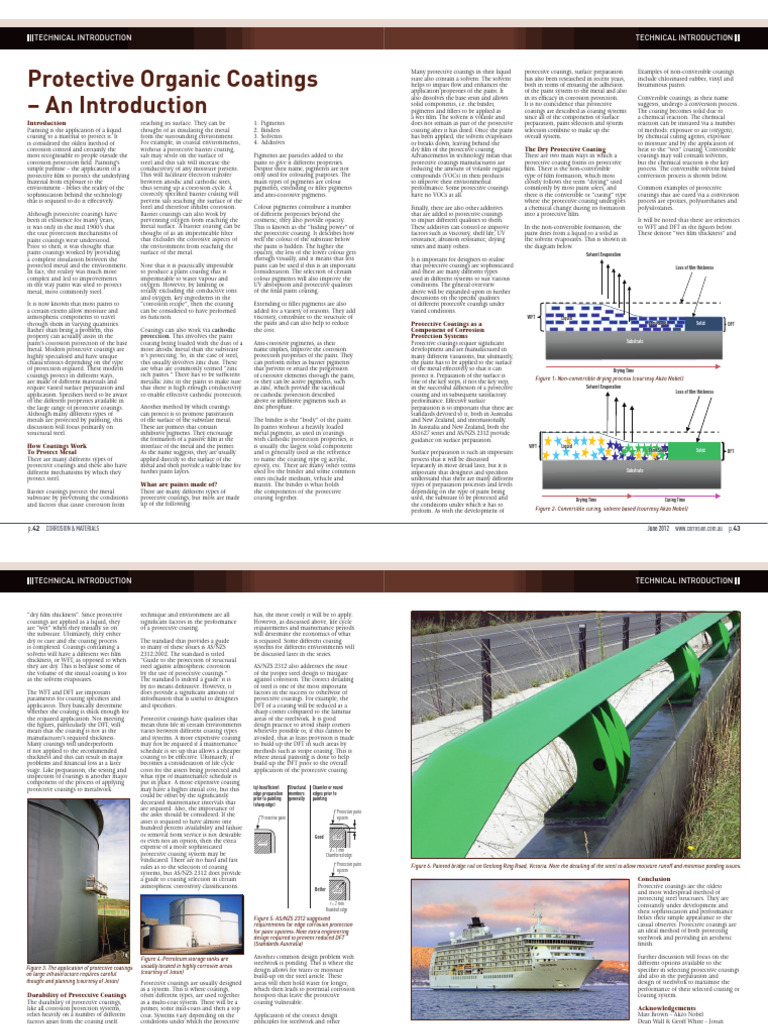 Protective Organic Coatings An Intro Tech Intro | PDF | Paint | Corrosion
