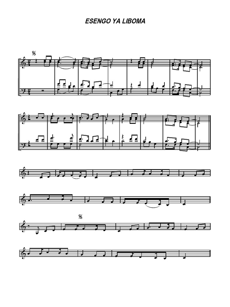 Esengo Ya Liboma Arr. Tony Akundi | PDF