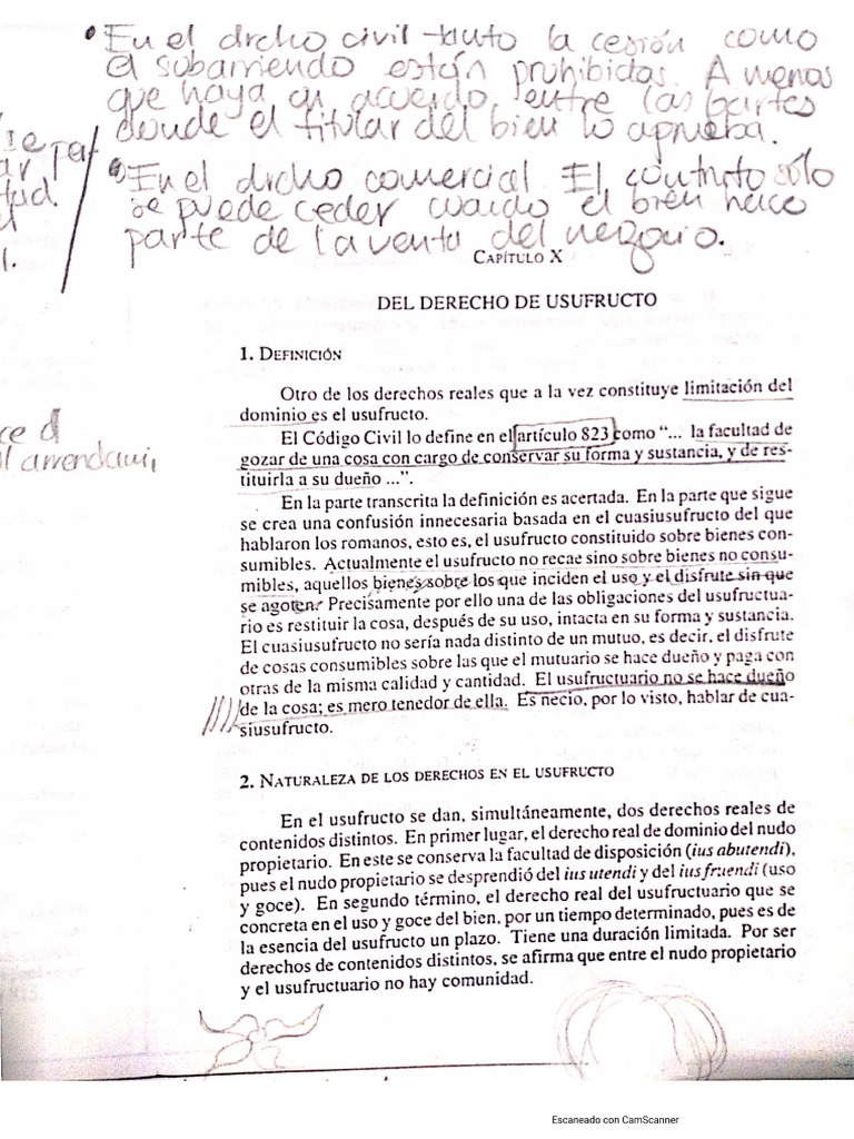 Del Derecho de Usufructo | PDF