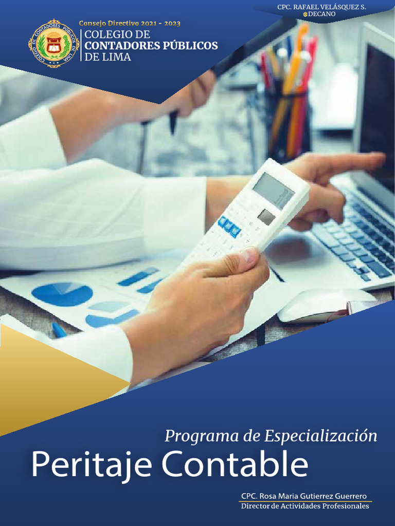 PERITAJE-CONTABLE-BROCHURE | PDF | Contador | Experto