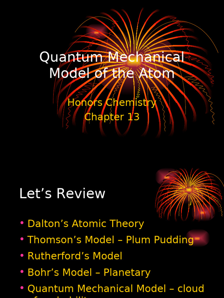 Quantum Mechanical Model of The Atom2 | PDF | Atomic Orbital | Electron