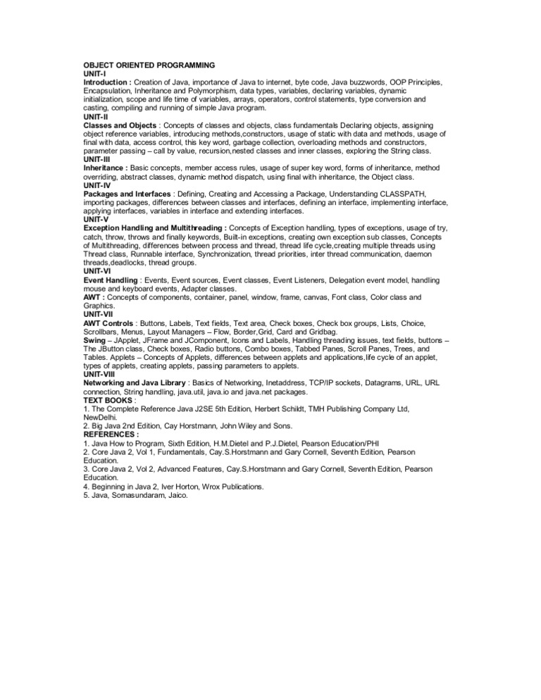 Object Oriented Programming | Download Free PDF | Method (Computer Programming) | Class ...