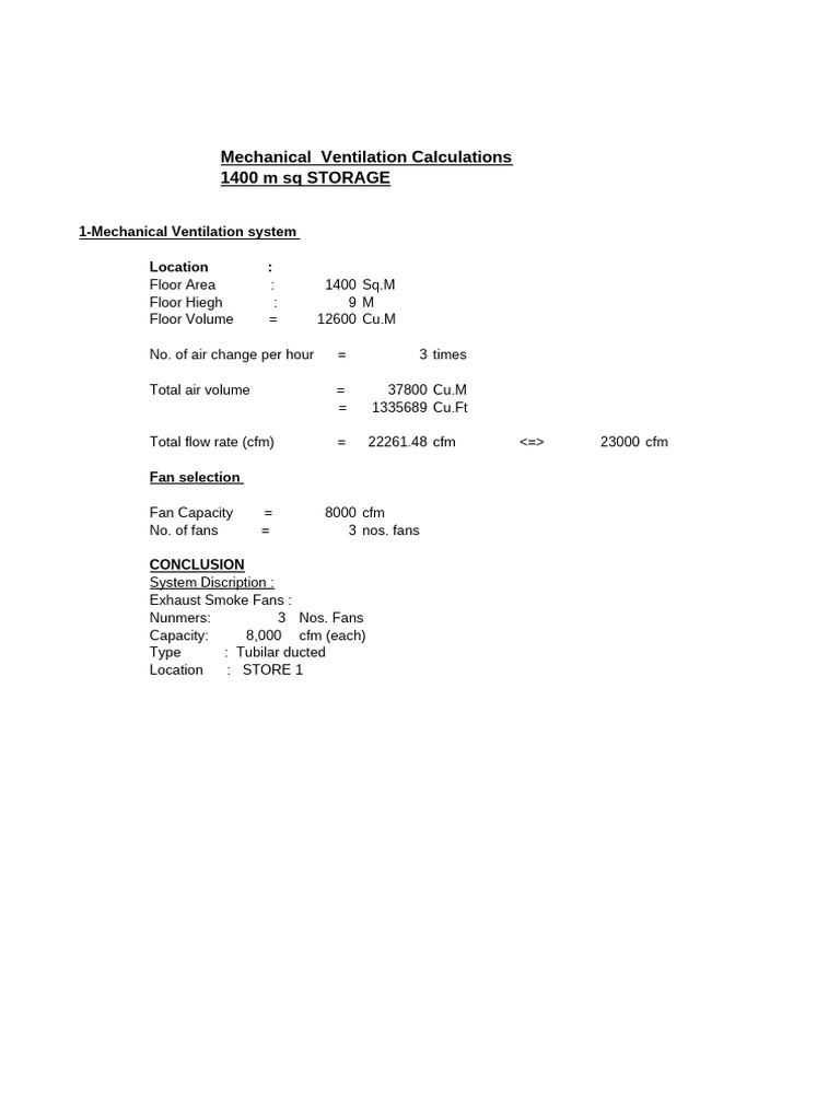 نسخة من Ventilation Calculations | PDF | Home & Garden | Technology ...