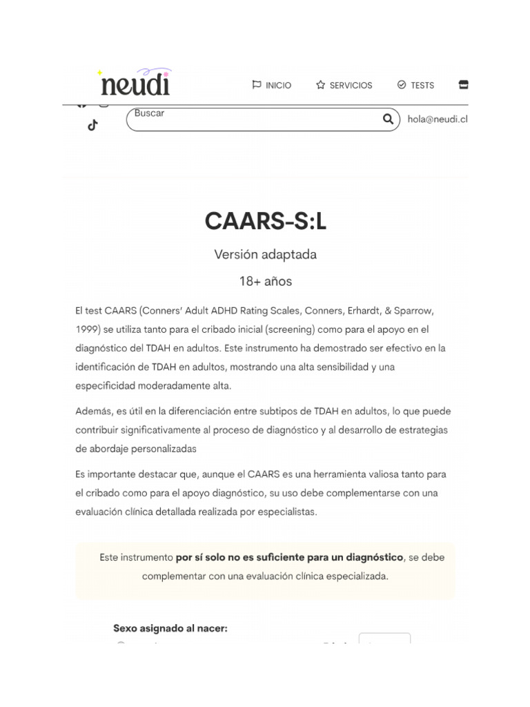 Neudi Resultados CAARS S L | PDF