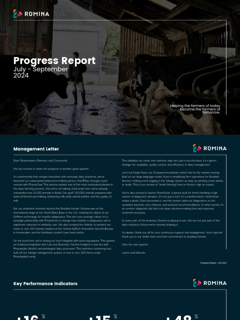 Rúmina - Q3 2024 Progress Report - Vfinal | PDF | Business