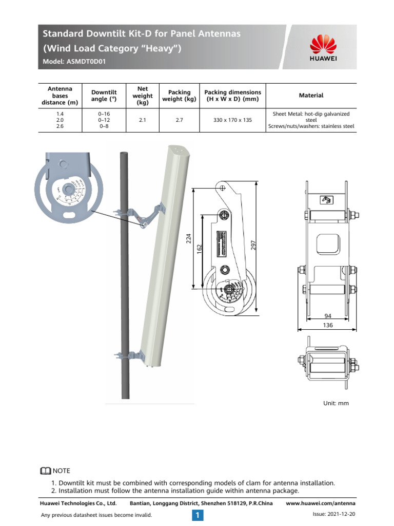 9.1.4 Downtilt Kit-D - Model ASMDT0D01 | PDF
