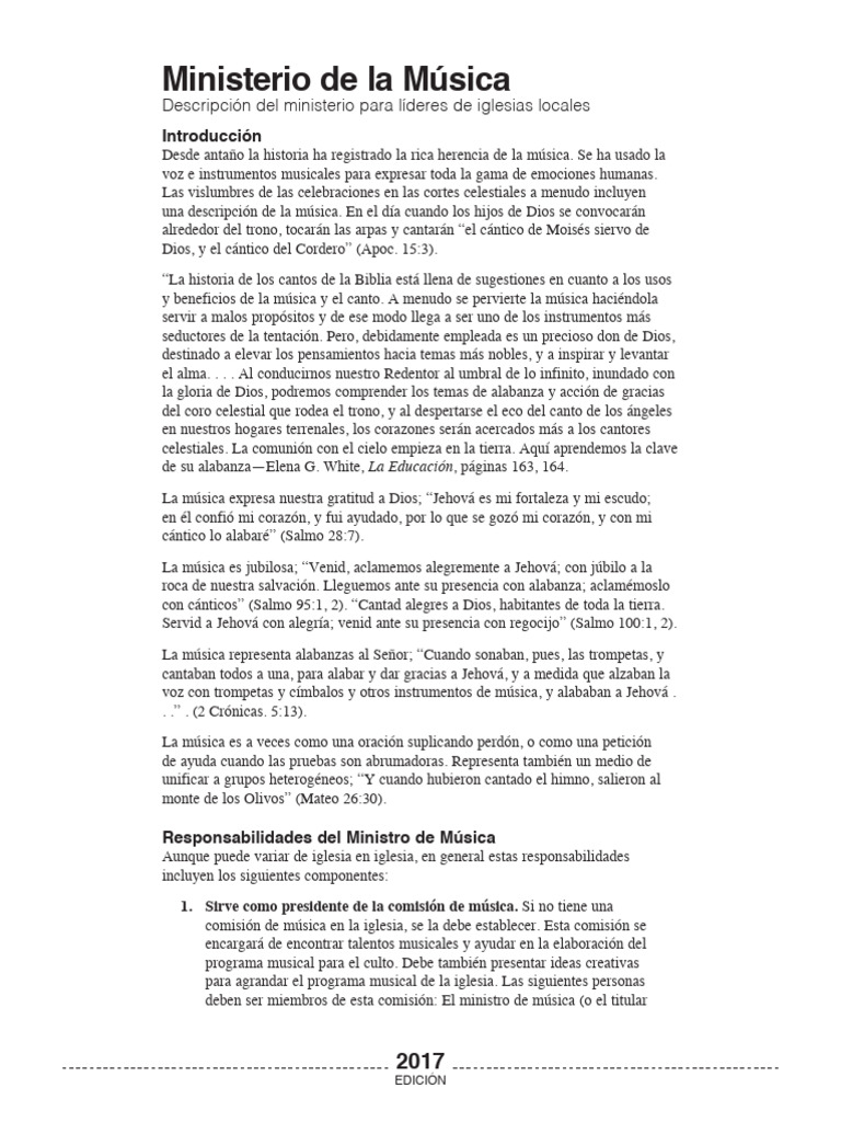Ministerio-de-la-Mu-sica | PDF | Salmos