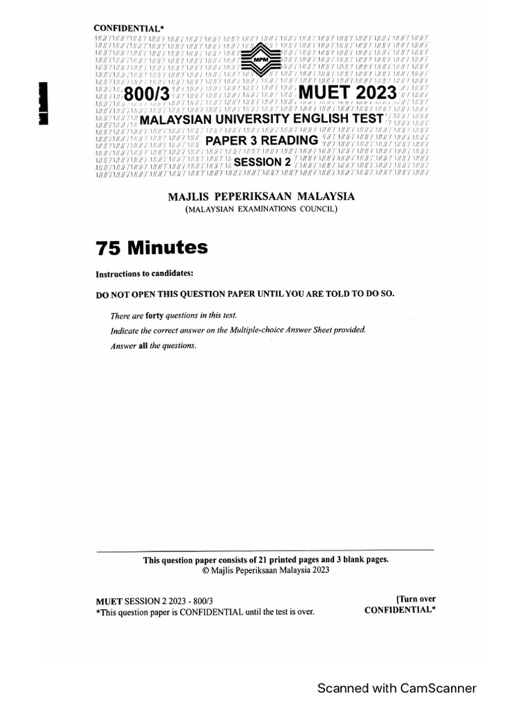 Muet Reading s2 2023 | PDF