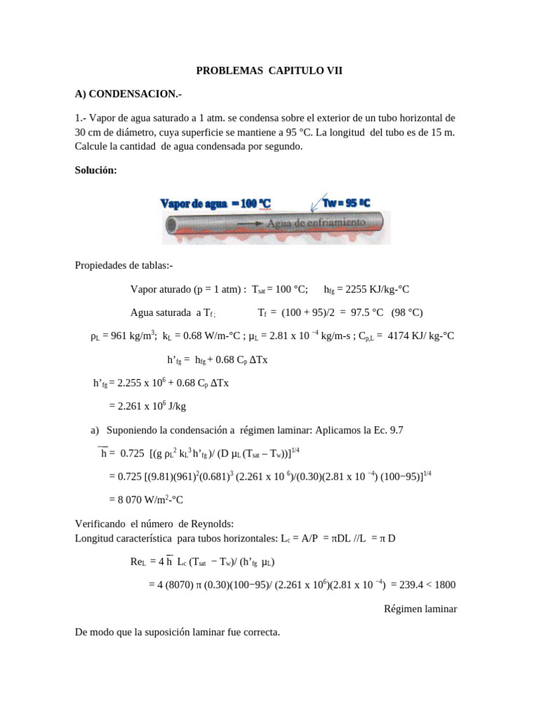 Problemas Cap. Vii | PDF | Fases de la materia | Física Aplicada e Interdisciplinaria