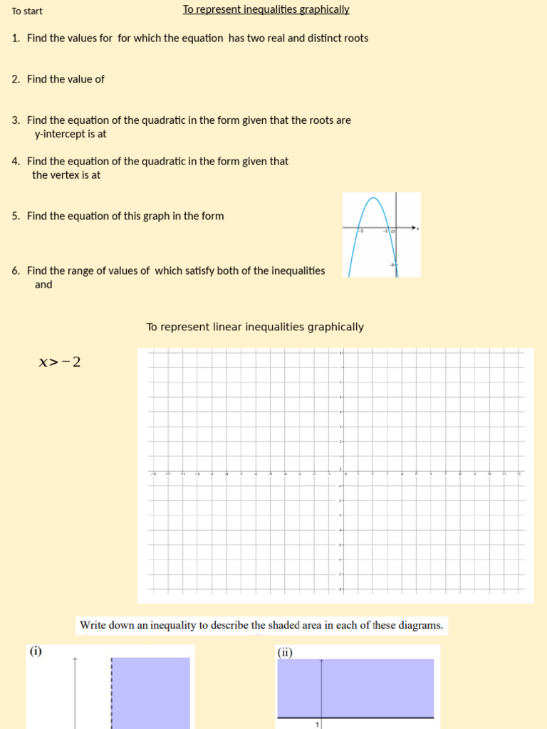Graphing Quadratic and Linear Inequalities | PDF