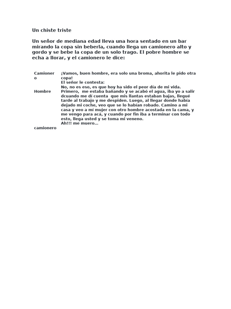 Un Chiste Triste | PDF