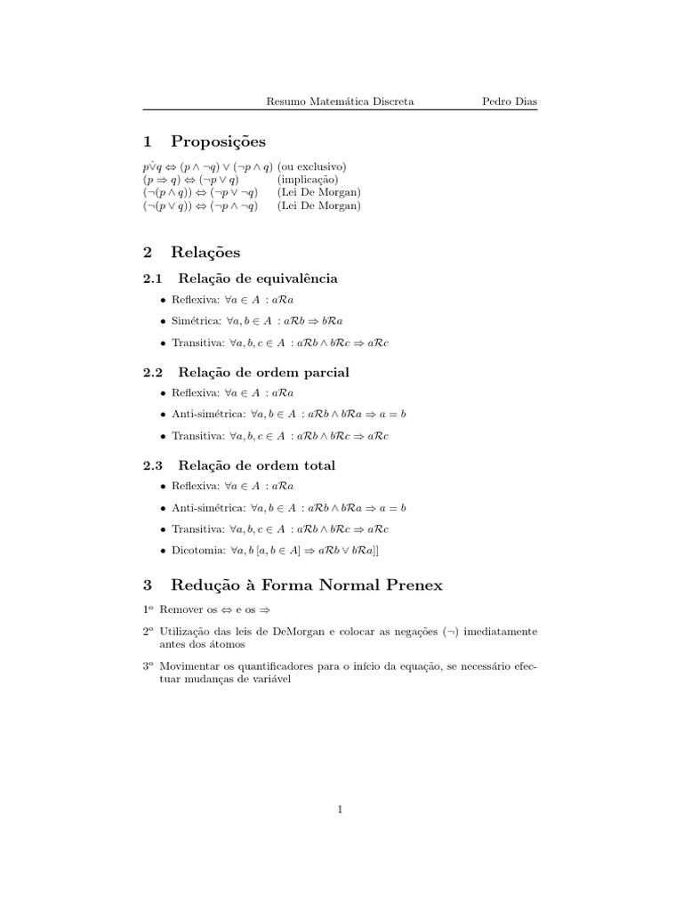 Resumo Matemática Discreta | PDF | Teoria dos Gráficos | Vértice ...