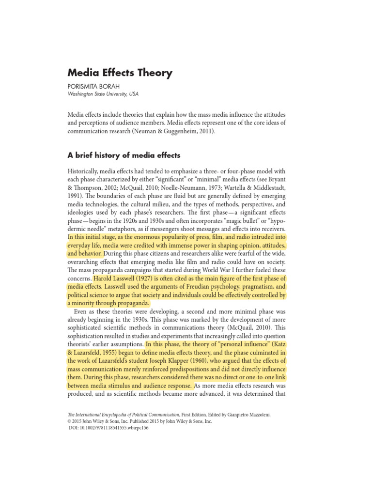 Understanding Media Effects Theory | PDF | Framing (Social Sciences ...