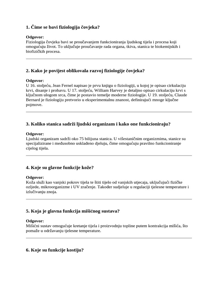 Biologija Pitanja Za Usmeni 1. | PDF