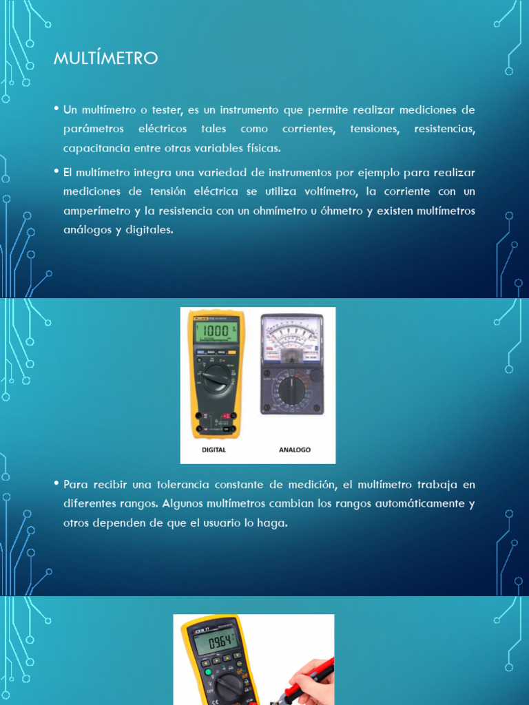 Multimetro | PDF | Cantidad | Electricidad