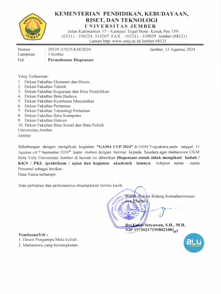 Dispen UKM Volley | PDF