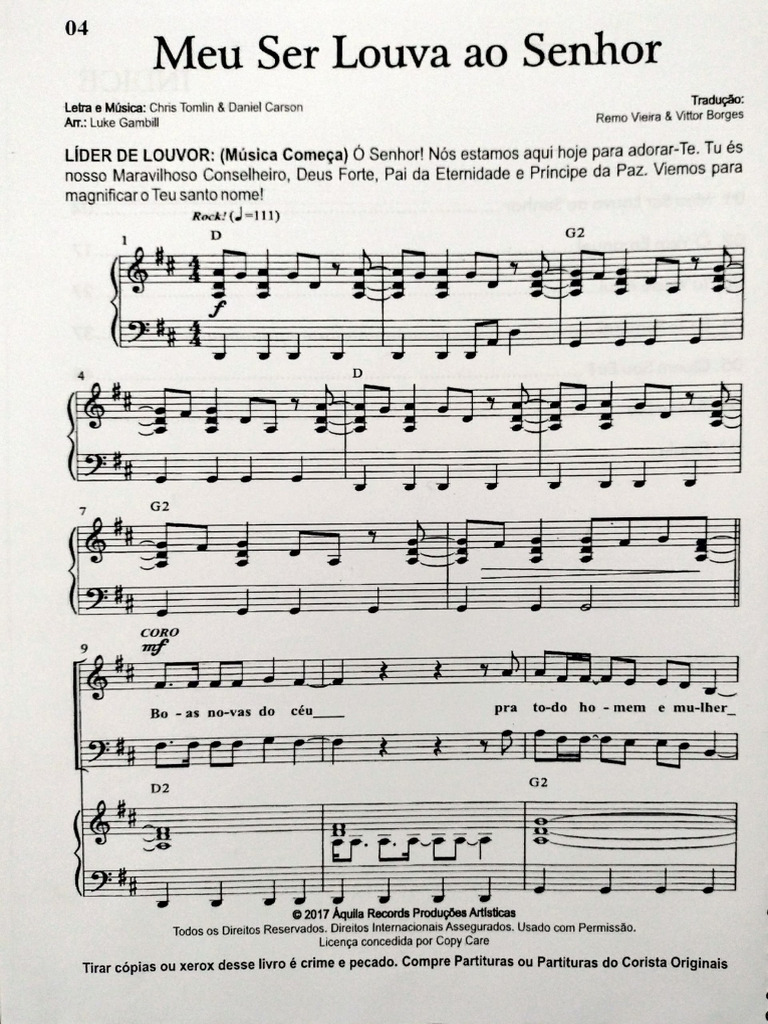 Meu Ser Louva Ao Senhor | PDF