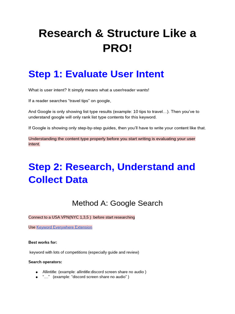 Mastering User Intent in SEO Research | PDF | Career & Growth | Computers