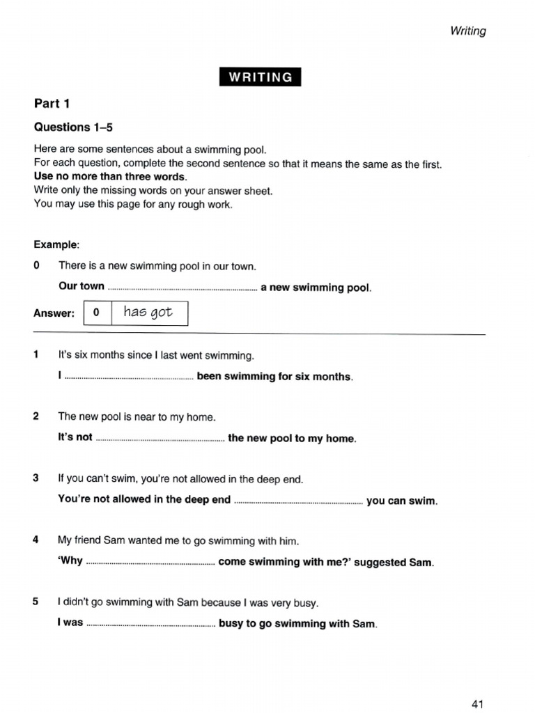 Cambridge Preliminary English Test 6 - Book-42-43 | PDF
