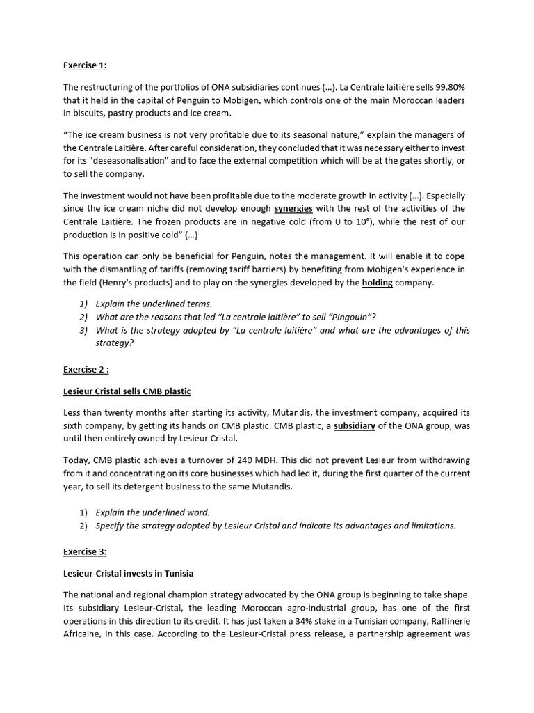 Exercises - Chapter 1 - Part 0 | PDF | Pharmaceutical Industry