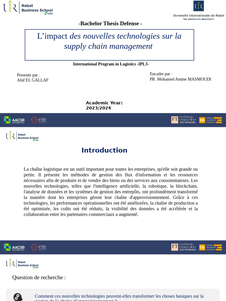 Copie de Thesis AFAF | PDF | Gestion de la chaîne logistique | Logistique