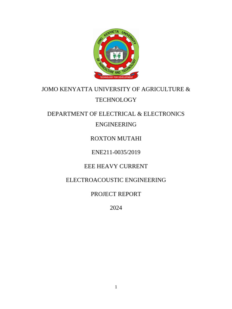 Electroacoustics Project Report | PDF | Agriculture | Greenhouse