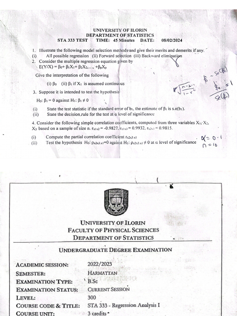 300L 1st Semester PQs by Comr. Horlar | PDF