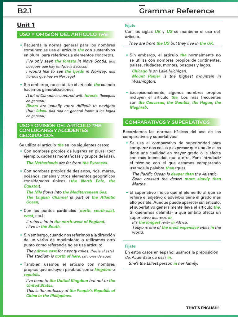 Grammar Reference | PDF | Verbo | Preposición y Postposición