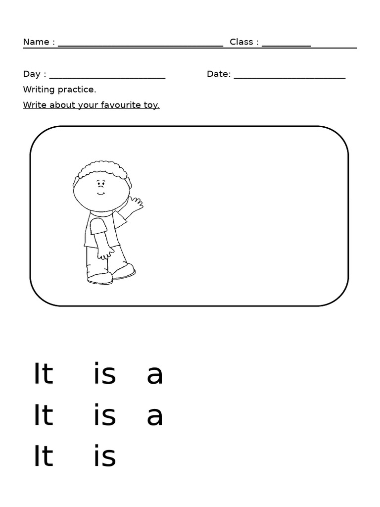 Writing Year 1 Favourite Toy - Boy and Girl | PDF