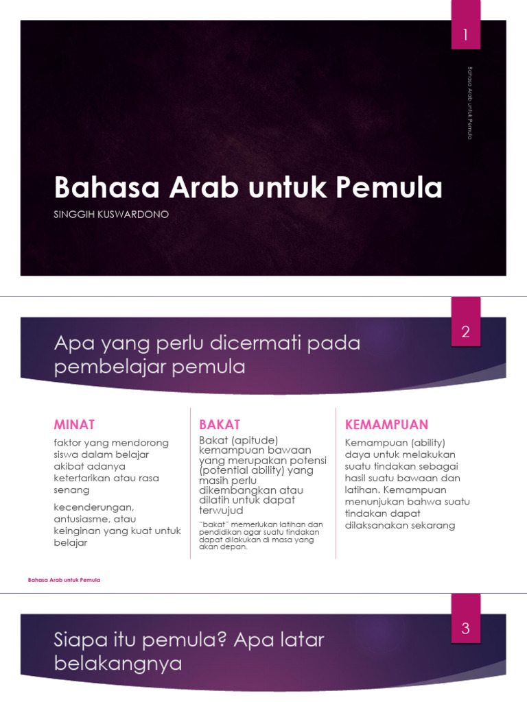 Bahasa Arab Untuk Pemula | PDF