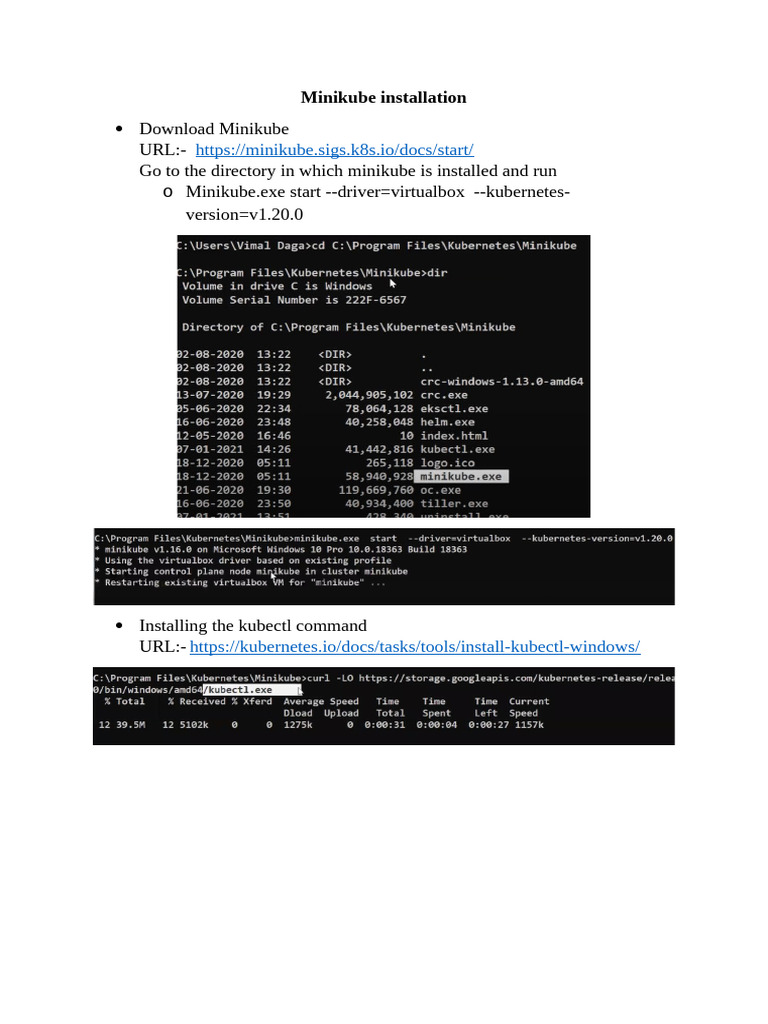 Minikube Installation | PDF | Computers