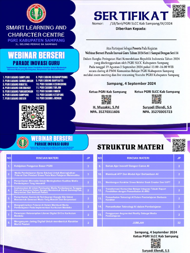 Esertifikat - Mohammad Riski, S.PD M.PD | PDF