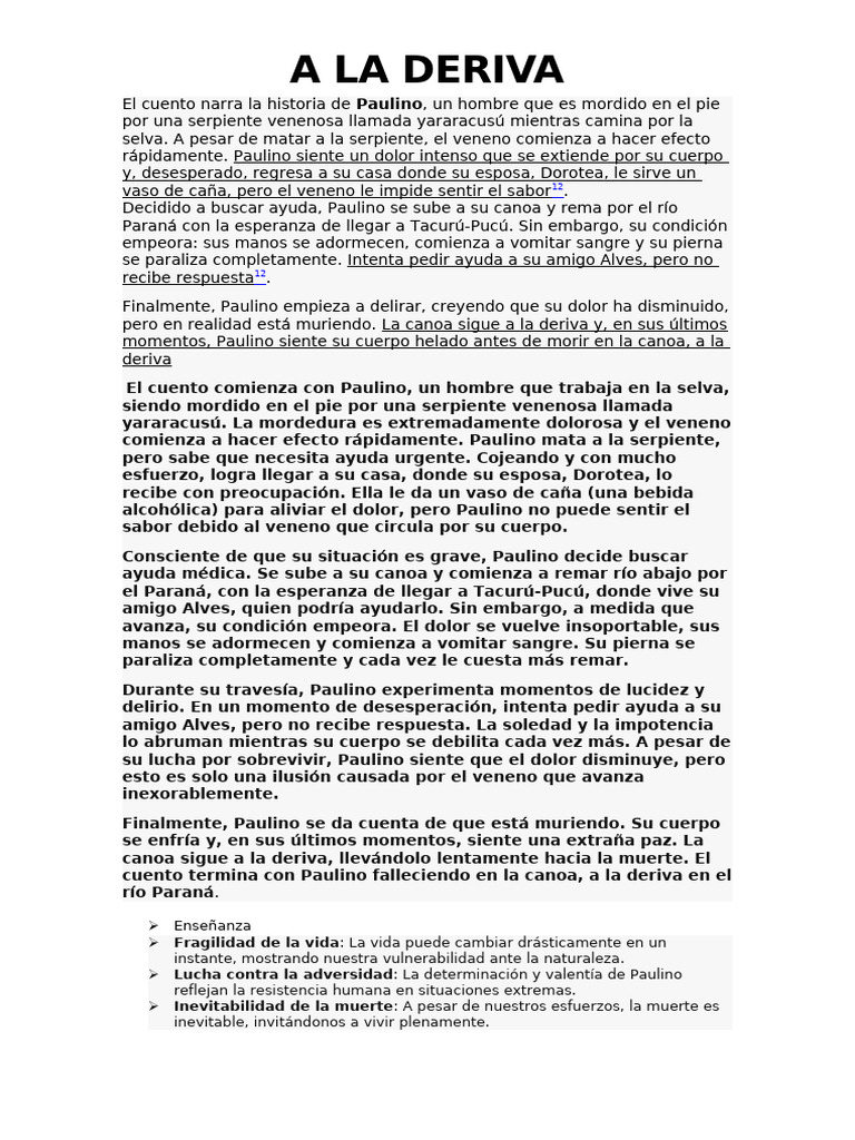 Cuento A La Deriva | PDF | Cuentos