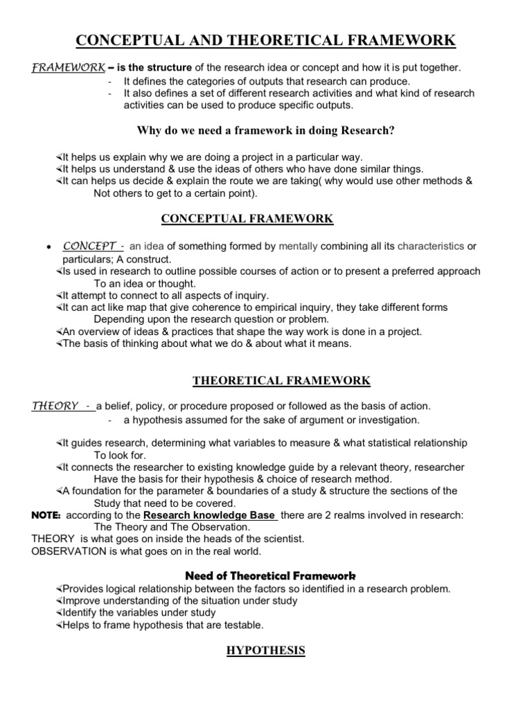 Conceptual and Theoretical Framework | PDF