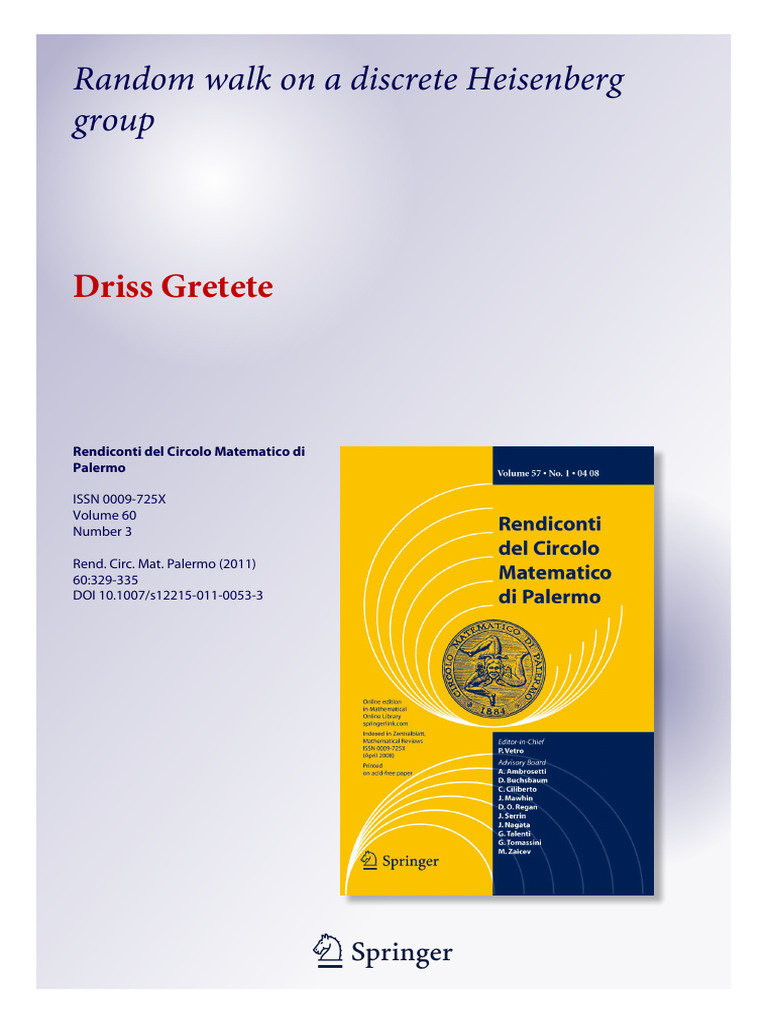 Heisenberg | PDF | Convolution | Group (Mathematics)