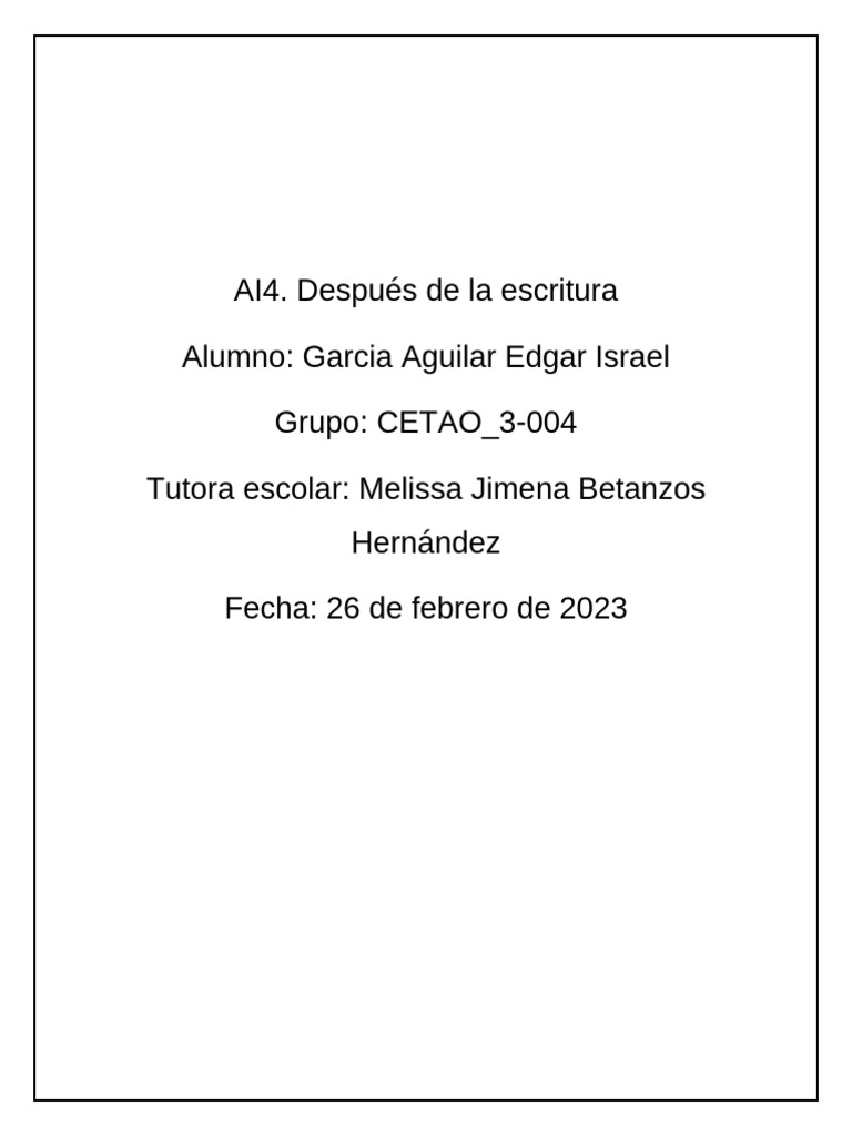 Activ 4 CETAO | PDF | Ensayos | Gramática