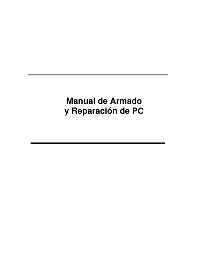 Excelente Manual de Armado de Computadoras | PDF | Ascii | Poco