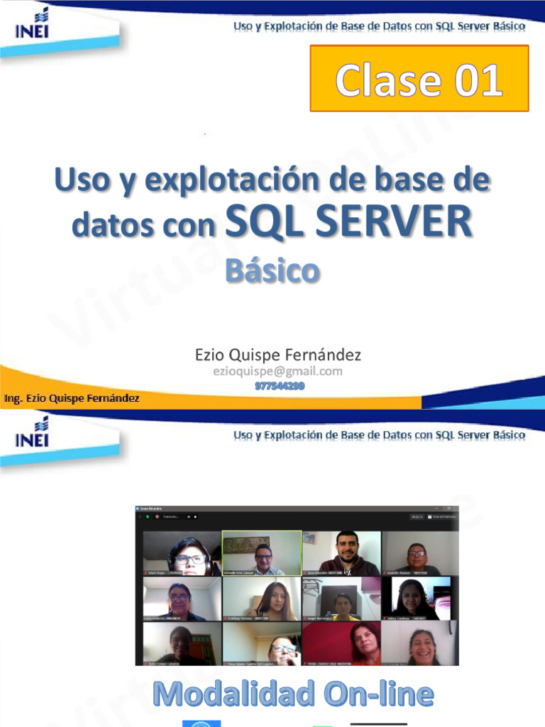 01-2 Uso y Explotacion de Base de Datos Con SQL Basico - Introduccion A BD y Introduccion Al ...