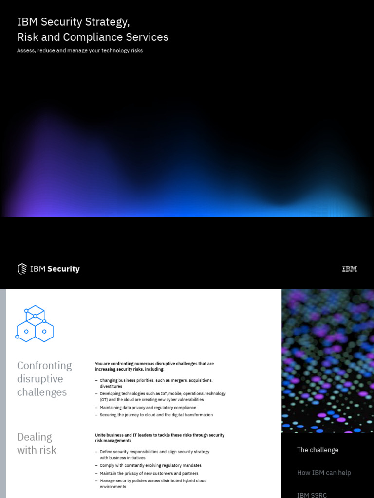 IBM Security Strategy, Risk and Compliance Service (SSRC) Brochure | PDF | Computer Security ...