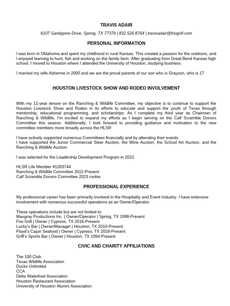 TRAVIS ADAIR - HLSR 2023b | PDF