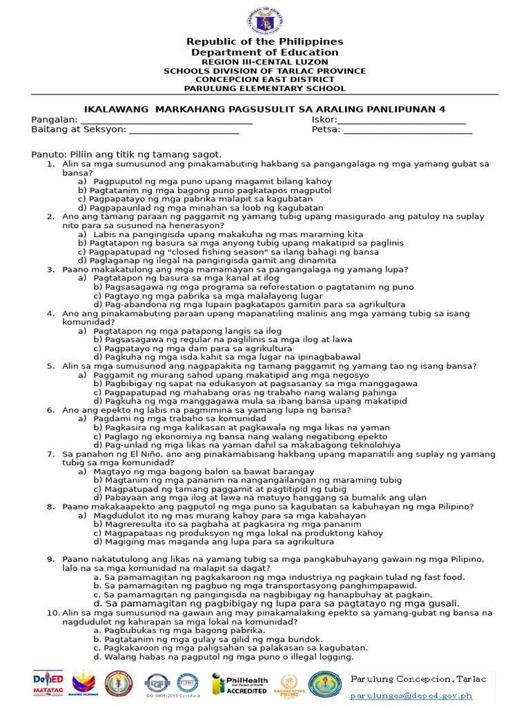 Q2 Pt-Tos Ap 4 | PDF