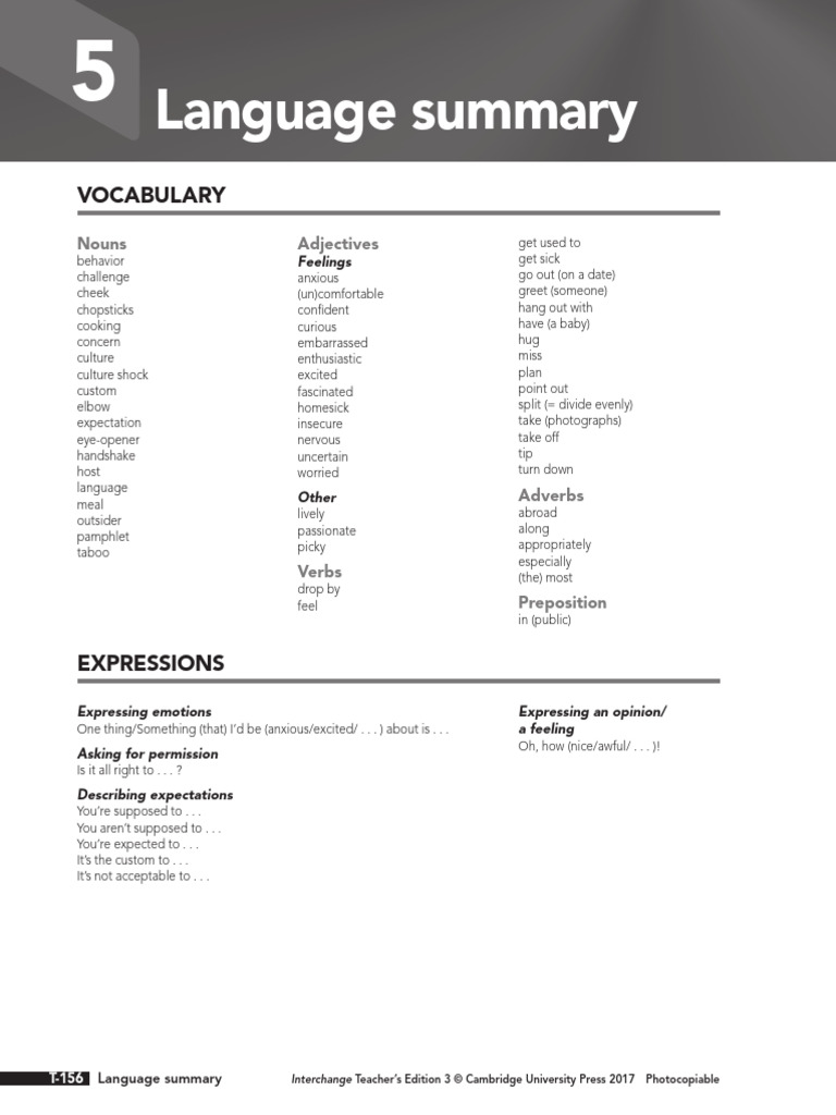 Level3 Language Summary Unit5 | PDF | Adverb | Language Families