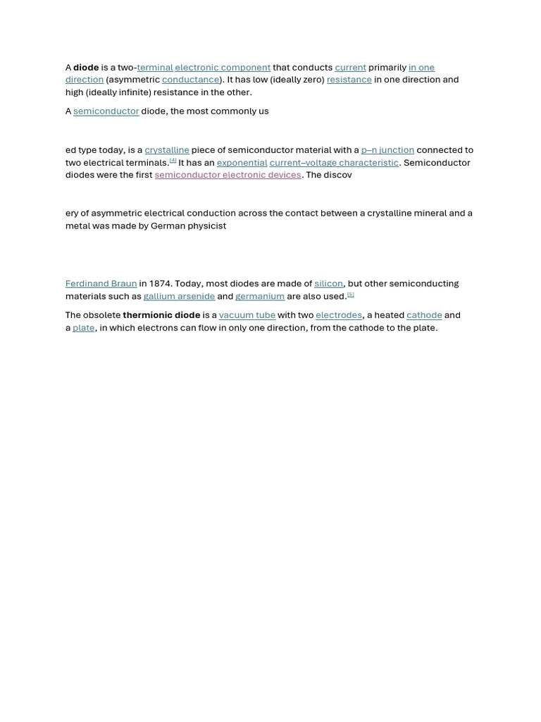Thermionic DIode - Part 01 | PDF