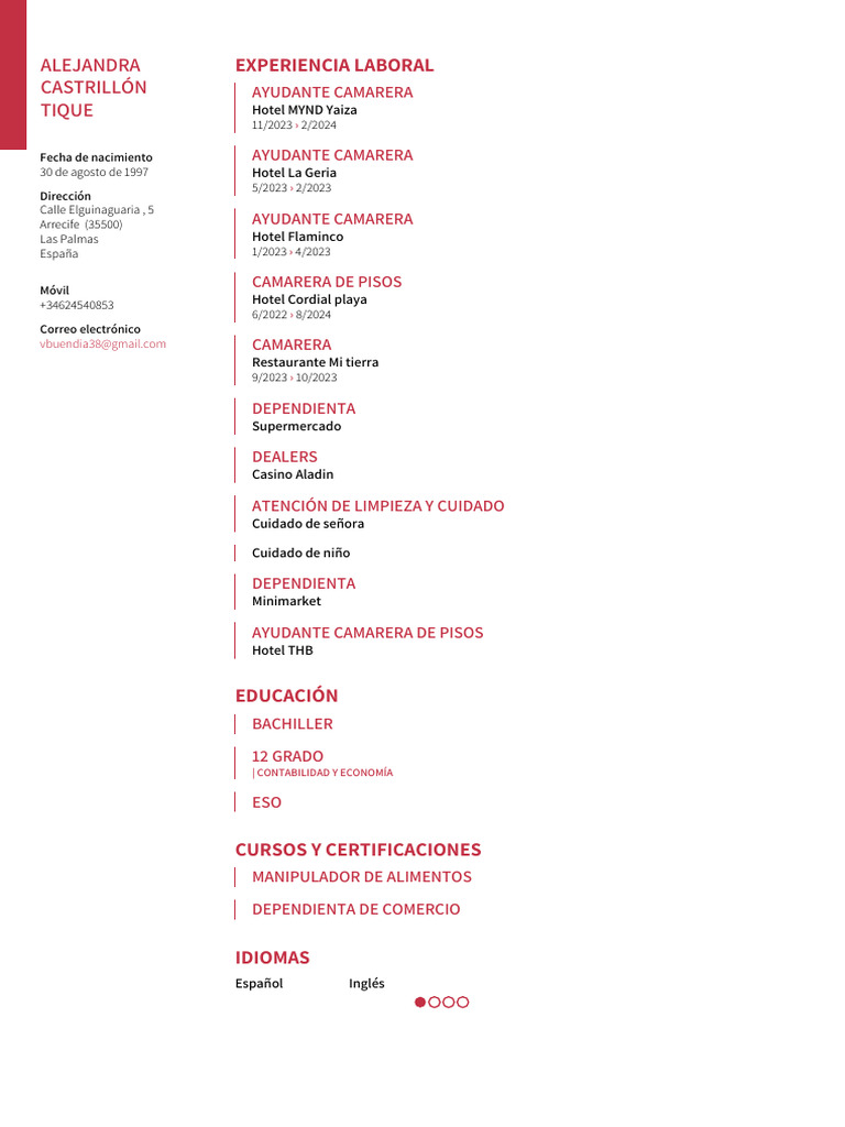 Ale Currículum | PDF