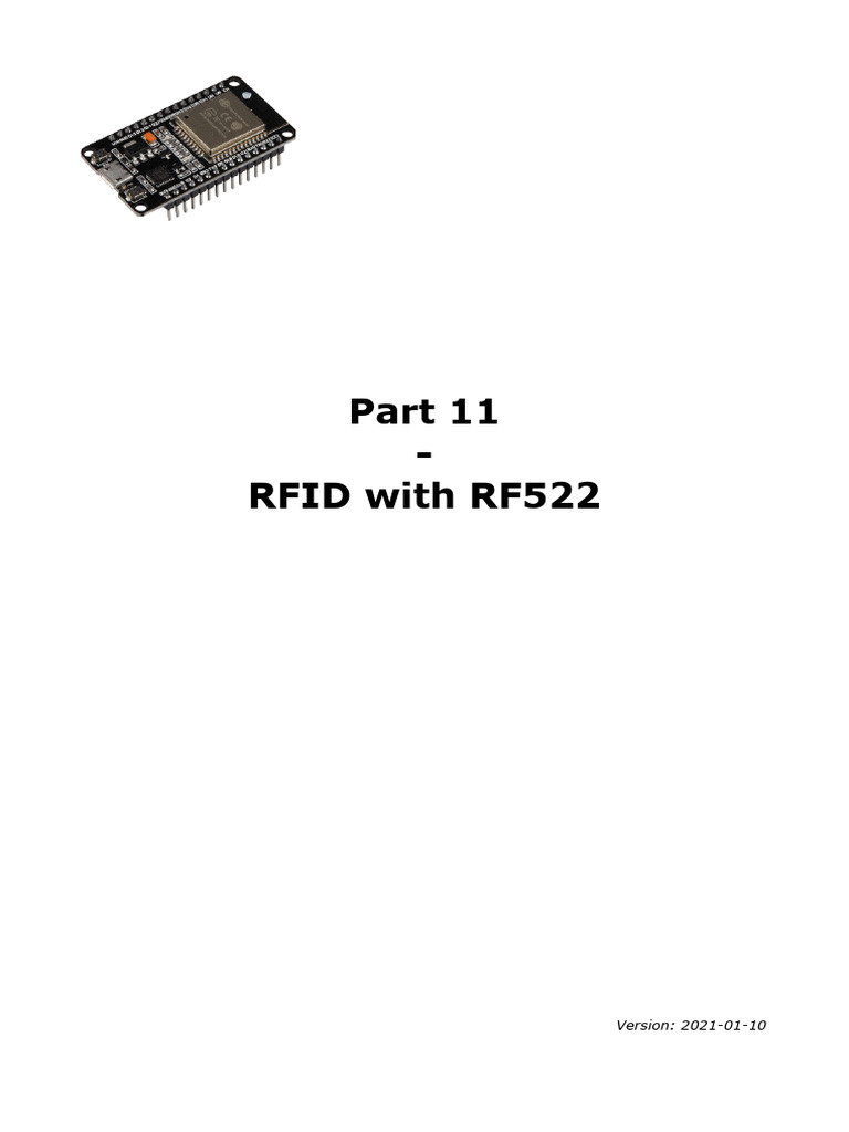 ESP32 - Part 11 - RFID With RF522 | PDF | Radio Frequency ...